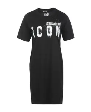 Dsquared2 Icon Spray Printed Mini T-shirt Dress