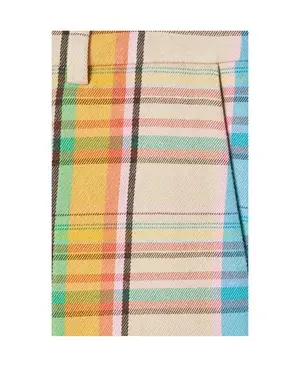 Loewe Tartan Pattern Straight Leg Trousers