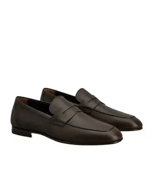 TOD'S Round Toe Slip-on Loafers - Brown