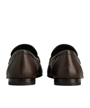 TOD'S Round Toe Slip-on Loafers - Brown
