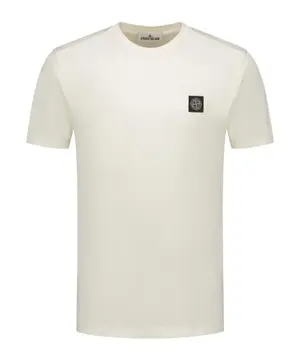 Stone Island Logo Patch Crewneck T-shirt - Ivory