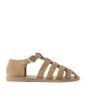 ANCIENT GREEK SANDALS Round Toe Flat Sandals - Nude
