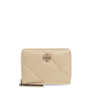 Tory Burch Logo-plaque Wallet - Cream