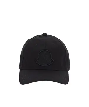 Moncler Logo Embroidered Baseball Cap - Black