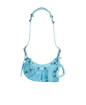 Balenciaga Le Cagole Embossed Xs Shoulder Bag - Blue