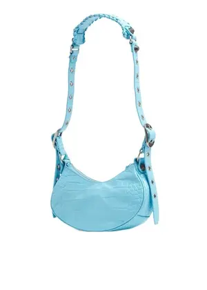 Balenciaga Le Cagole Embossed Xs Shoulder Bag - Blue