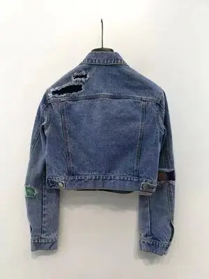 Marni Distressed Lapel Denim Jacket