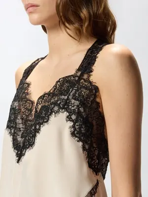 Pinko Lace-trim Silk Camisole