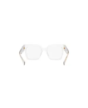 Miu Miu Square Frame Eyeglasses With Logo Detail - White
