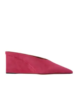 Alaïa Alaia Pointed-Toe Wedge Mules Fuchsia