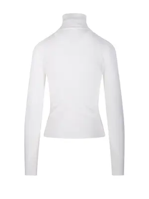 COURREGES Zipped Mock Neck Jumper