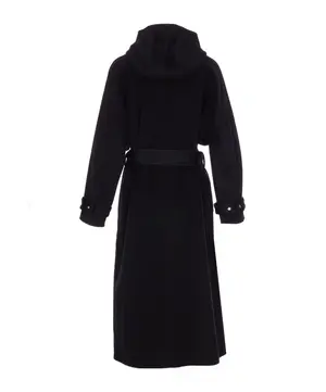 Pinko Belted Hooded Coat