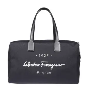 FERRAGAMO Logo Shoulder Bag - Black