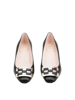 ROGER VIVIER Trompette Pumps In Leather With Metal Buckle Detail - Black