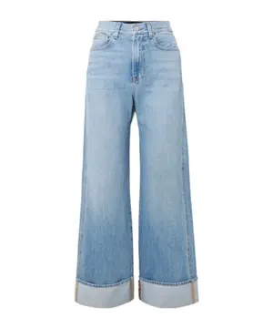 Veronica Beard High-rise Cuffed-hem Jeans