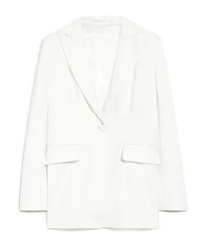 Max Mara Single-breasted Jacket - White