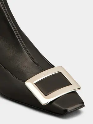 ROGER VIVIER Belle Vivier Leather Ankle Boots With Buckle Detail