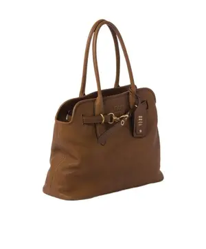 Miu Miu Aventure Logo-tag Tote Bag - Brown
