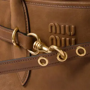 Miu Miu Aventure Logo-tag Tote Bag - Brown
