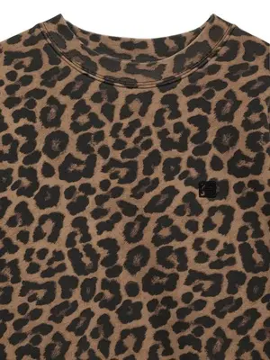 ANINE BING Leopard Print Crewneck Sweatshirt