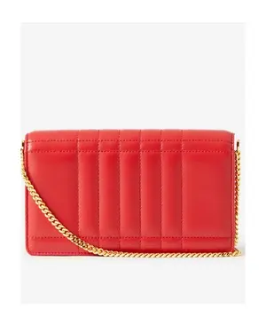 Burberry Lola Quilted Crossbody Bag - Red