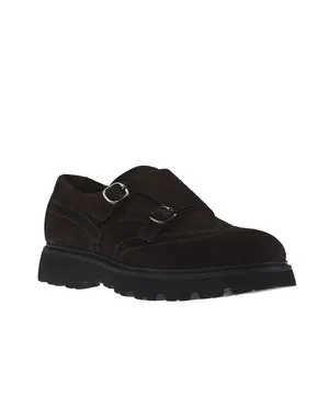 DOUCAL'S Brogue Monk Strap Shoes