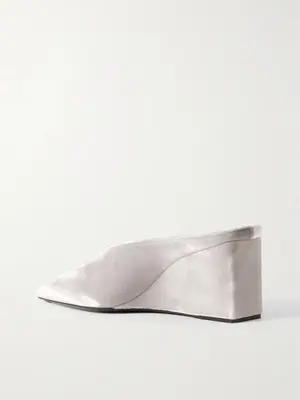 Alaïa Pointed-toe Wedge Mules - Gray