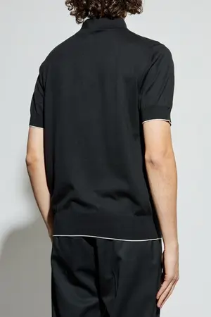Balmain Logo Embroidered Polo Shirt