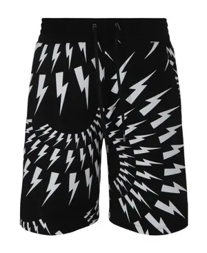 Neil Barrett Thunderbolt Print Deck Shorts