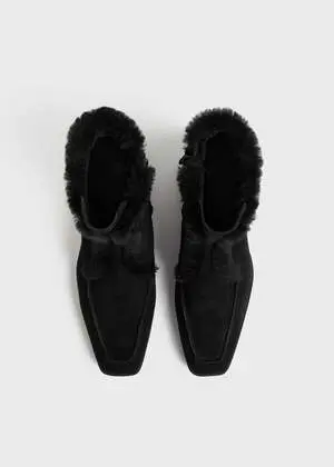 TOTEME Square Toe Ankle Boots With Side Zip