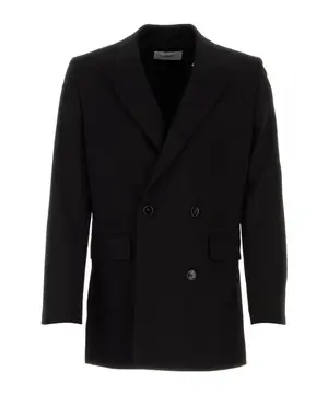Ami Double Breasted Sleeved Blazer - Black