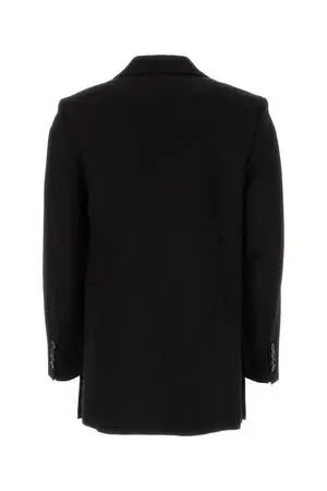 Ami Double Breasted Sleeved Blazer - Black