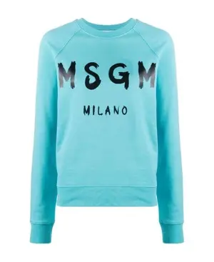 MSGM Logo Crewneck Sweatshirt - Blue