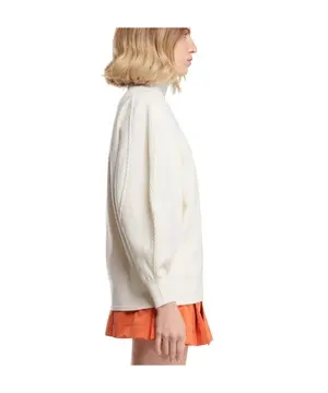Alaïa Rib Knit High Neck Long Sleeve Sweater