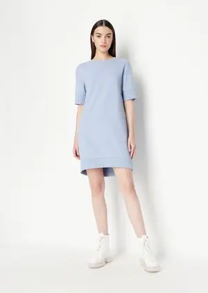 Armani Exchange Logo Embroidered T-shirt Dress