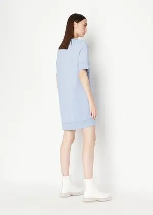 Armani Exchange Logo Embroidered T-shirt Dress