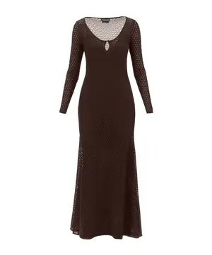 TOM FORD Crochet Knit Maxi Dress