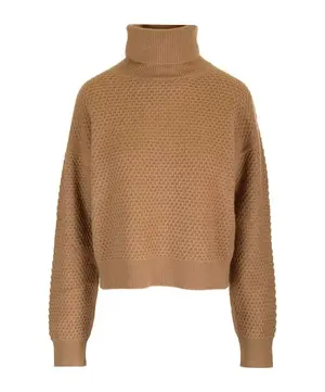 Max Mara Honeycomb High-collar Sweater