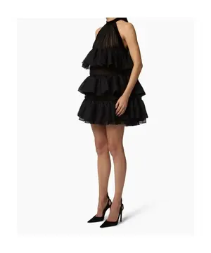 Nina Ricci Halterneck Tiered Mini Dress