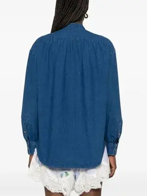 Valentino Garavani Ruffled Bib Long Sleeve Shirt