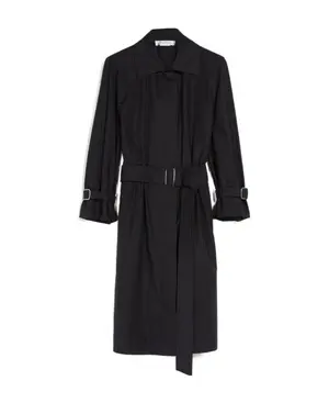 Max Mara Belted Cotton Shirtdress - Black
