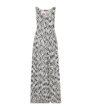 Missoni Striped Embroidered Crochet-knit Coverup - Gray