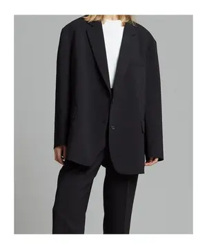 THE FRANKIE SHOP Oversized Single-breasted Blazer With Peak Lapels