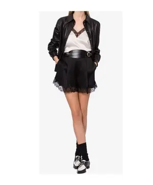 Alberta Ferretti Lapel Leather Shirt