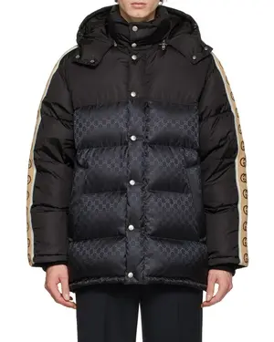 Gucci Monogram Pattern Padded Coat