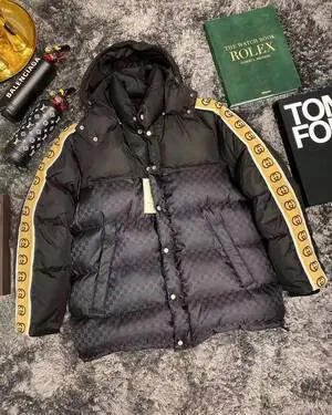 Gucci Monogram Pattern Padded Coat