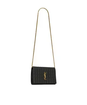 Saint Laurent Cassandre Matelassé Carre Crossbody Bag - Black