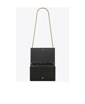 Saint Laurent Cassandre Matelassé Carre Crossbody Bag - Black