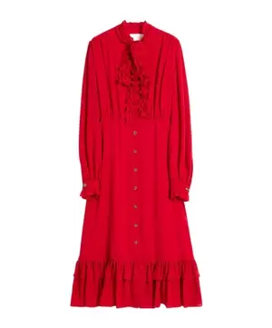 Valentino Garavani Ruffled Georgette Midi Dress