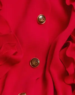 Valentino Garavani Ruffled Georgette Midi Dress